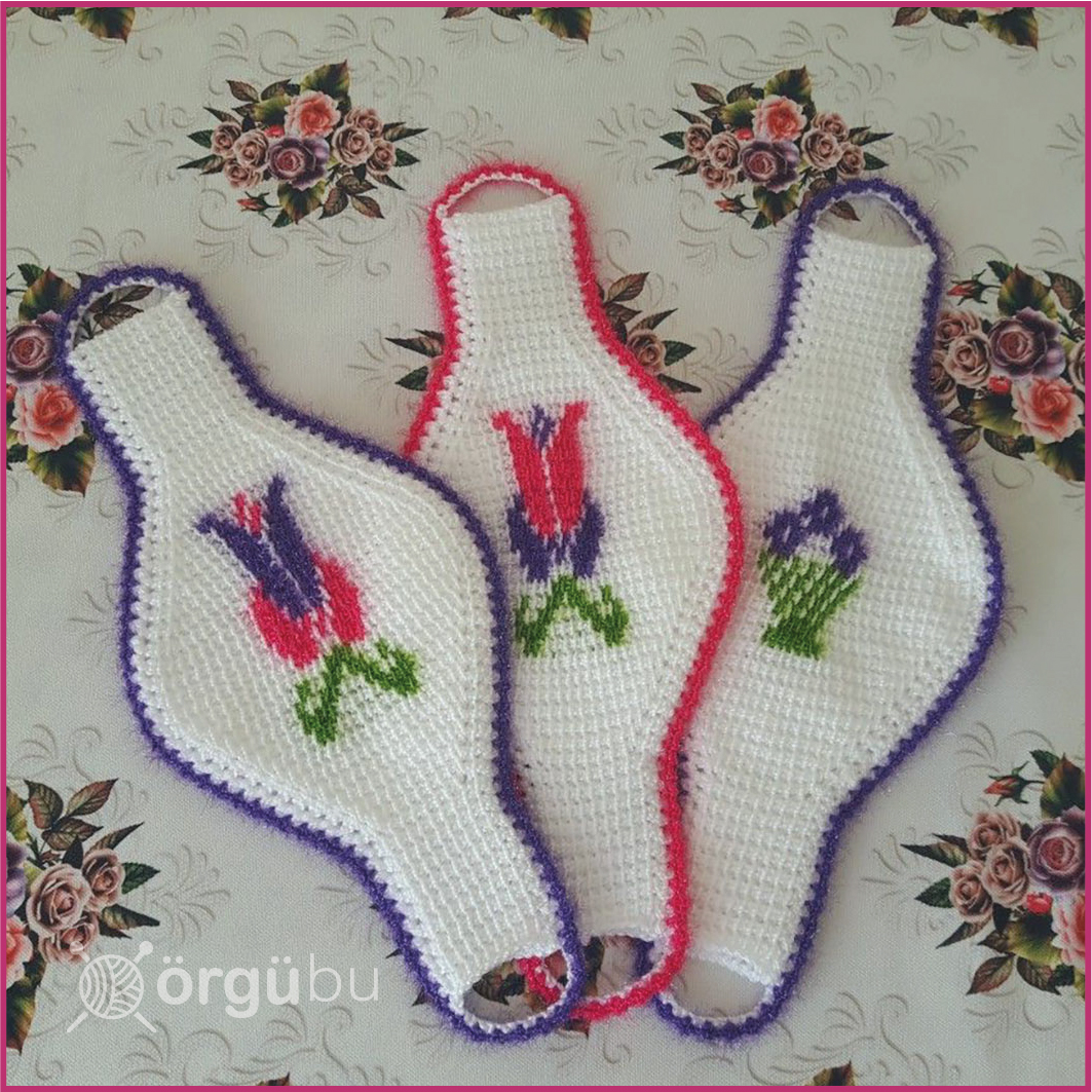 Tığ İle Tunus İşi Örgü Lif Modeli - Örgübu.com